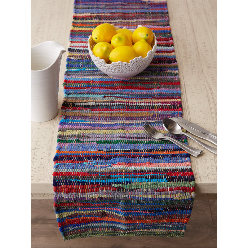 World Menagerie Aelia Rectangular Striped Cotton Table Runner & Reviews ...