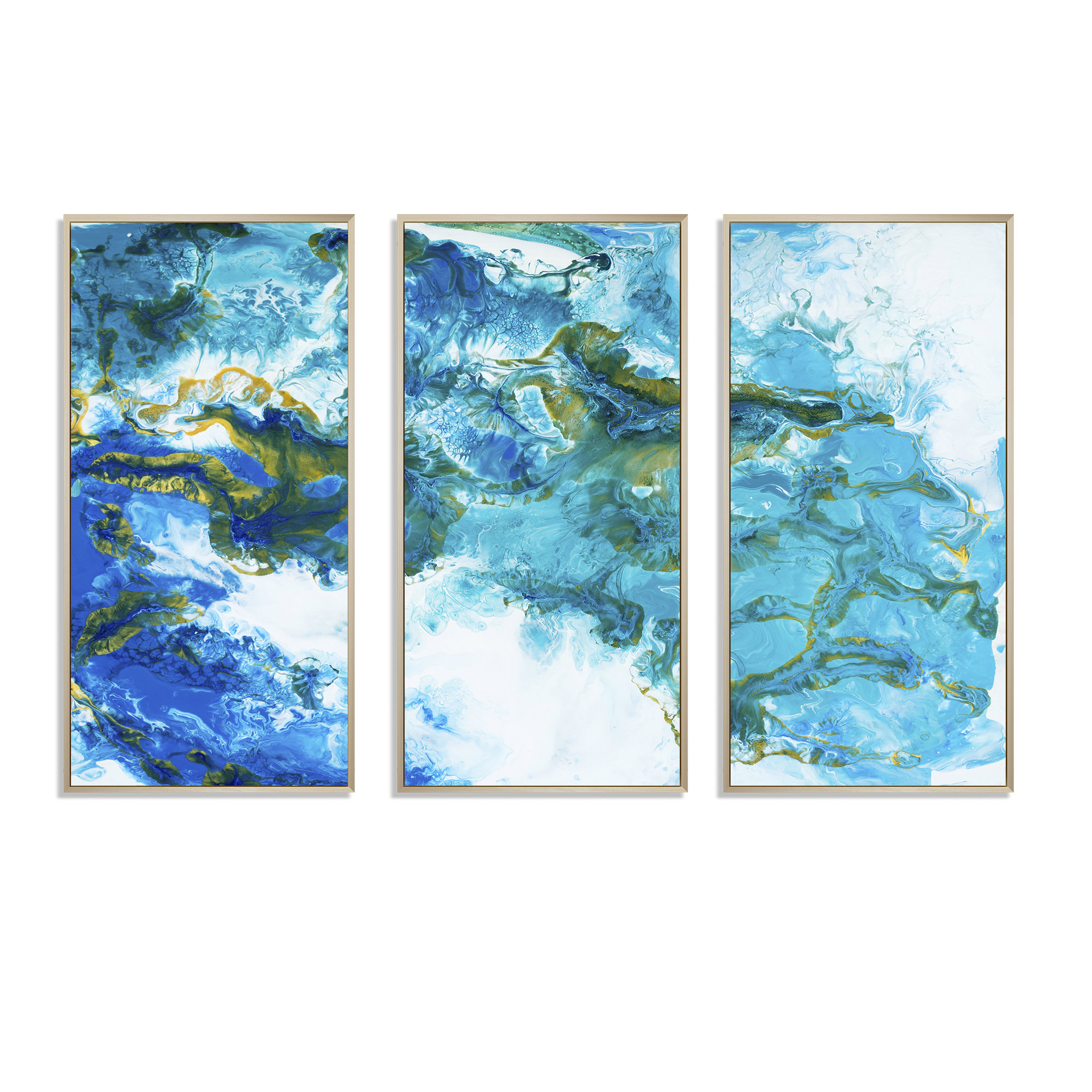 Wrought Studio 3 Piece Floater Frame Graphic Art on Canvas | Wayfair