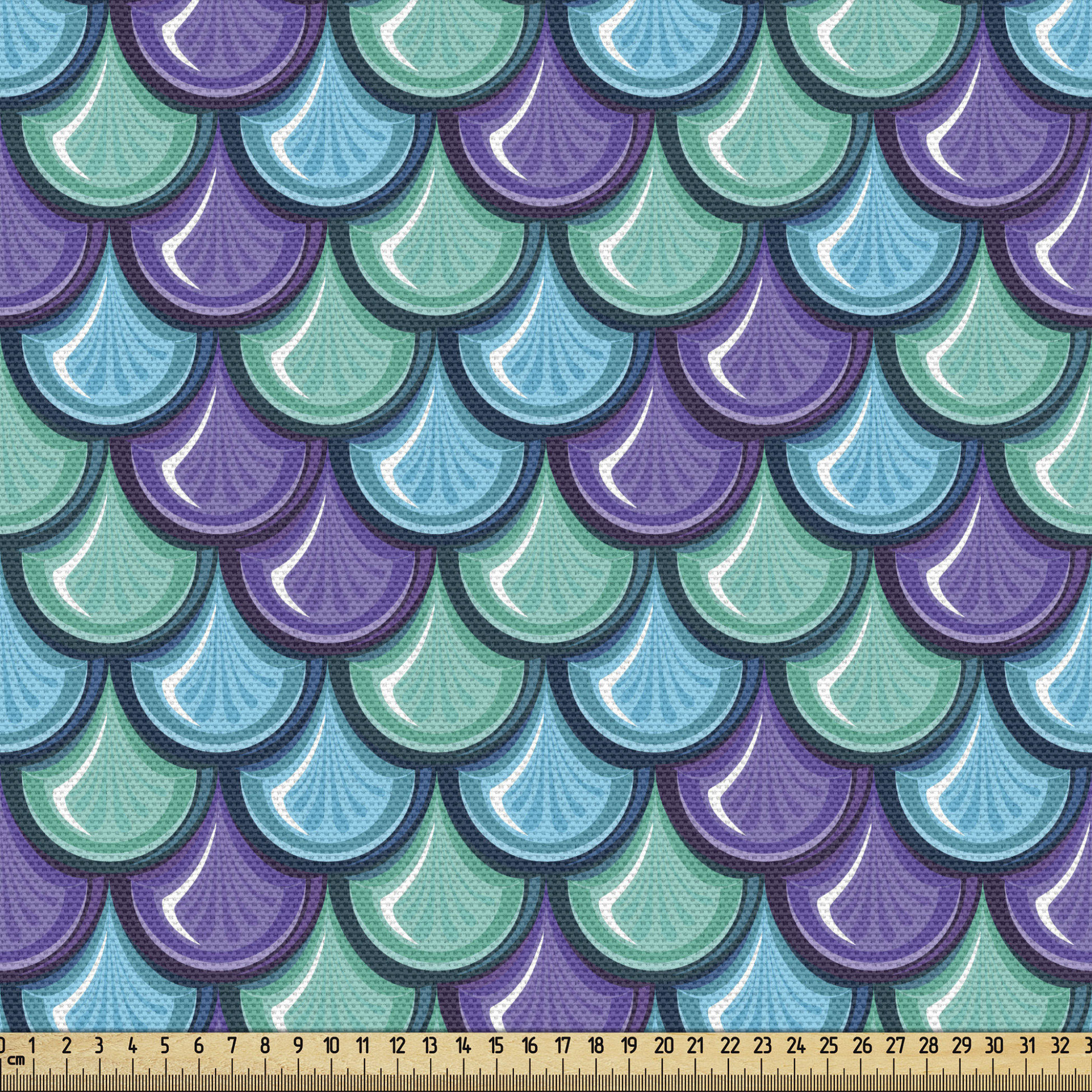 East Urban Home fab_46888_Fish Fabric By The Yard, Marine Animal Skin ...