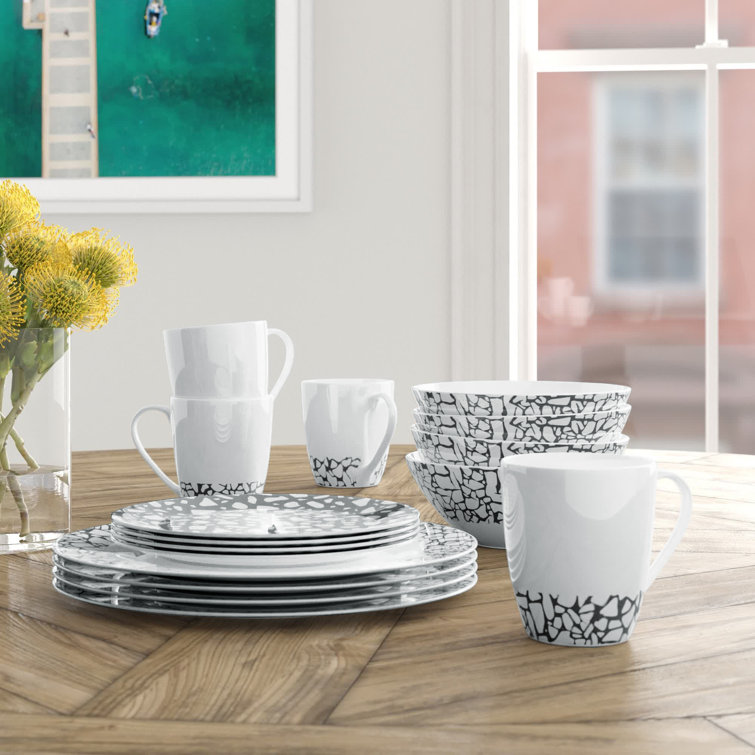 Mercury Row® Amity 16 Piece Dinnerware Set, Service for 4 & Reviews ...