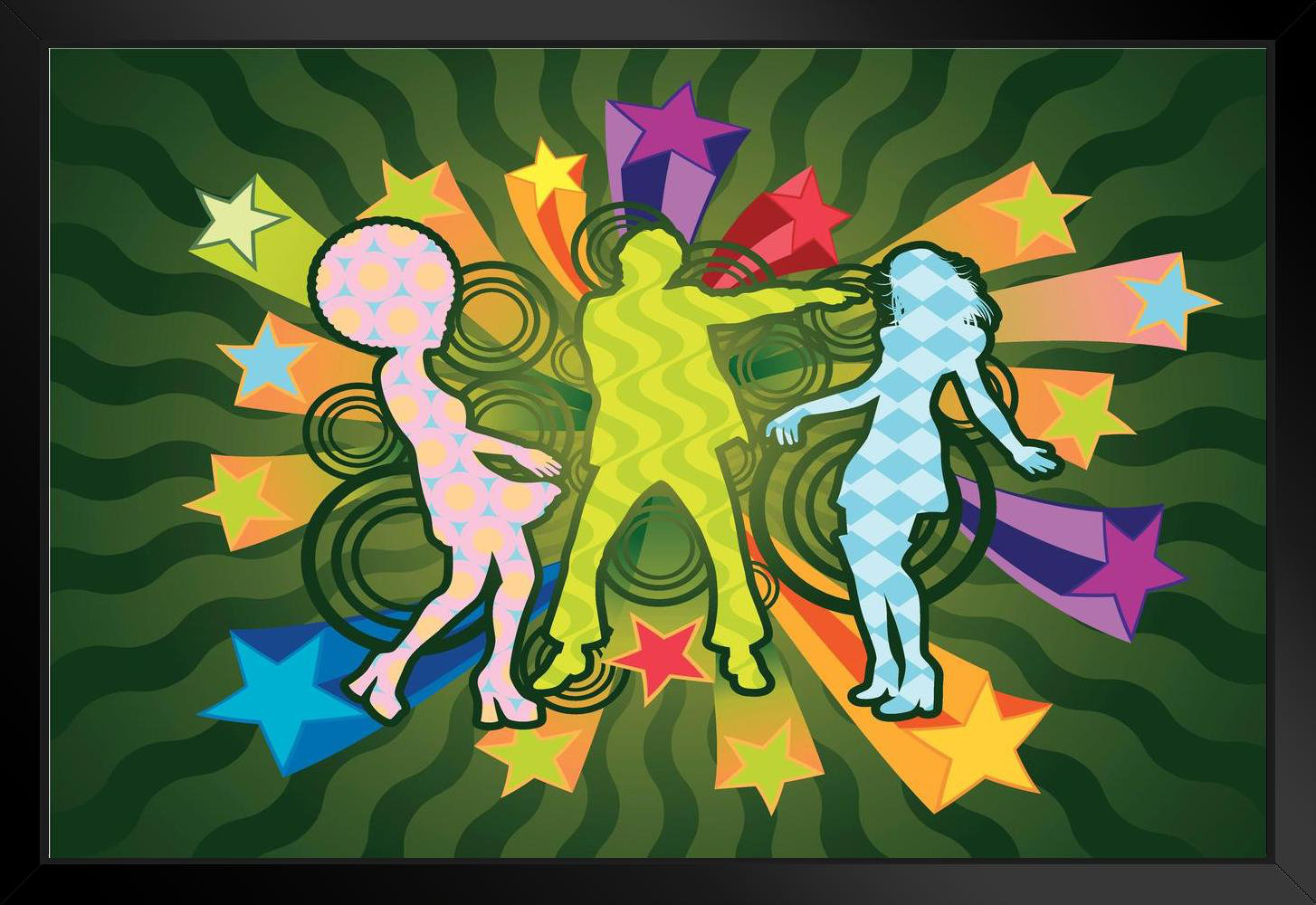 Red Barrel Studio® Boogie Dancers Disco Night Dance Party Art Print ...