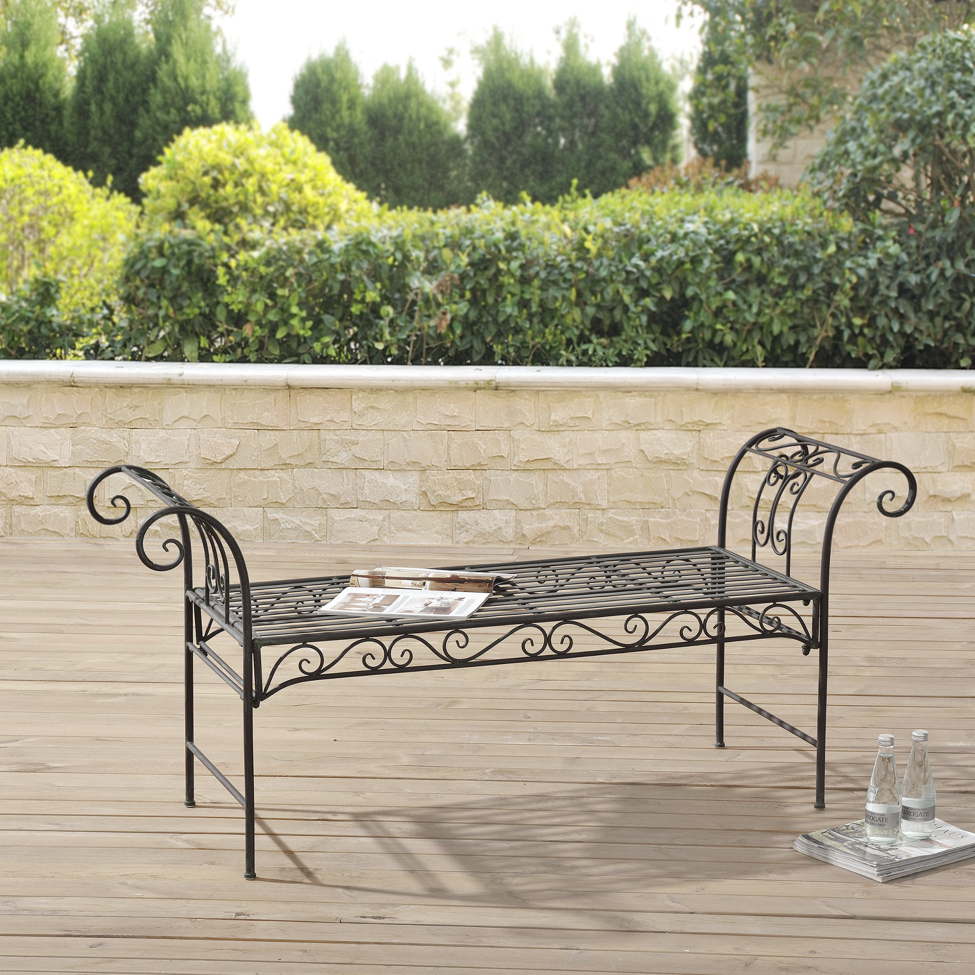 Lily Manor Poe Traditional Bench | Wayfair.co.uk