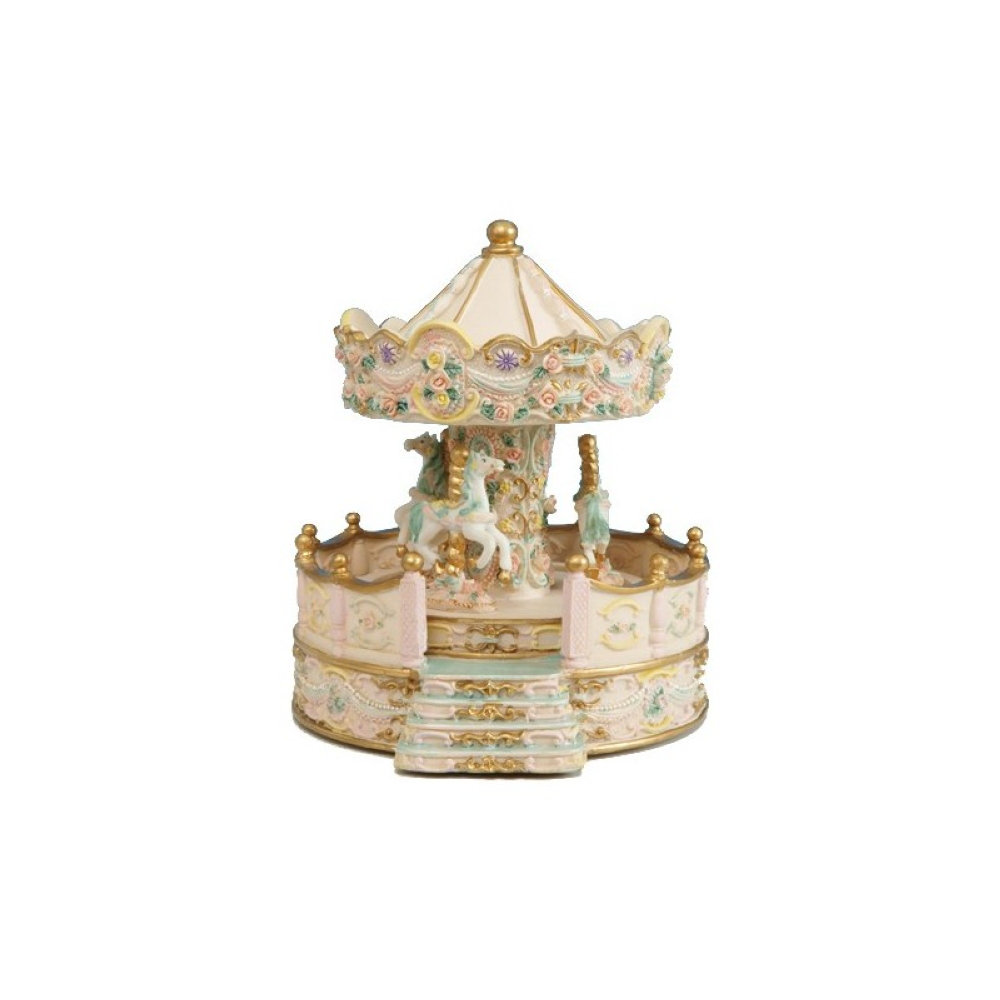 Trinx Carousel with Porch Turns To A Famous Melody Figurine | Wayfair