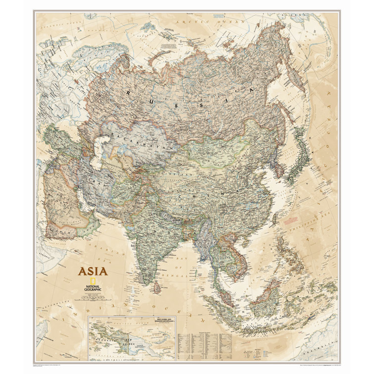 National Geographic Maps Asia Executive Wall Map | Wayfair