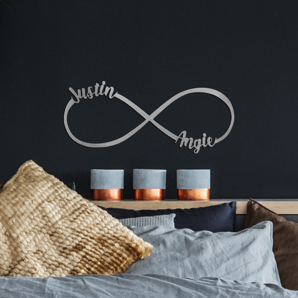 Home & Living Valentine Gift Wall sign cut out Infinity Sign Name ...