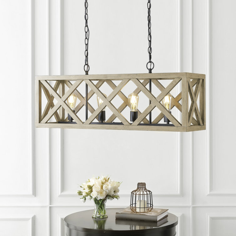 Gracie Oaks Oppel 4 - Light Kitchen Island Linear Pendant & Reviews ...