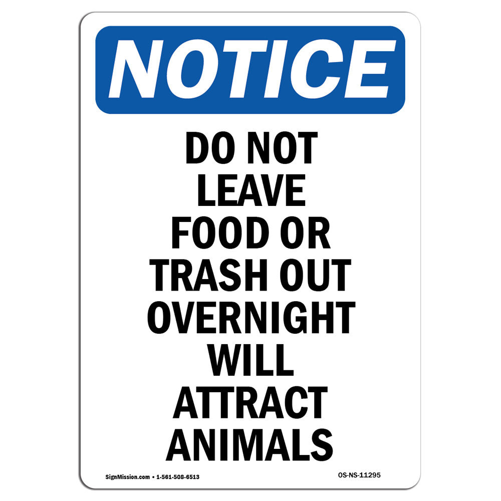 SignMission Osha Notice - Do Not Leave Food Or Trash Out Sign | Wayfair SignMission Osha Notice - Do Not Leave Food Or Trash Out Sign | Wayfair