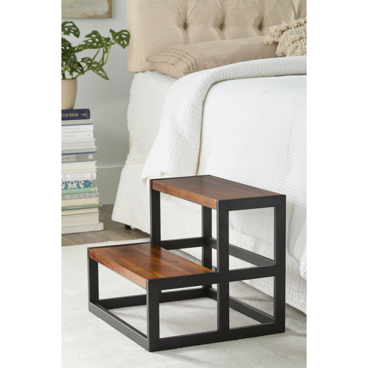 17 Stories Teniya 2 - Step Wood Step Stool | Wayfair
