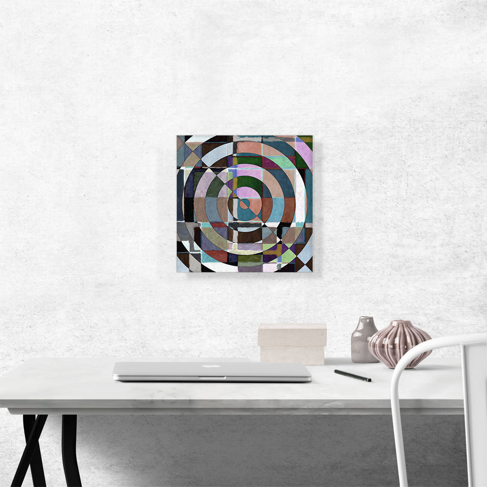 ARTCANVAS Modern Target Overes Inverted Colors - Wrapped Canvas ...