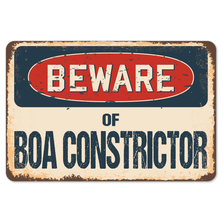 SignMission Decal-Boa Constrictor_Beware Of Boa Constrictor Rustic Sign ...
