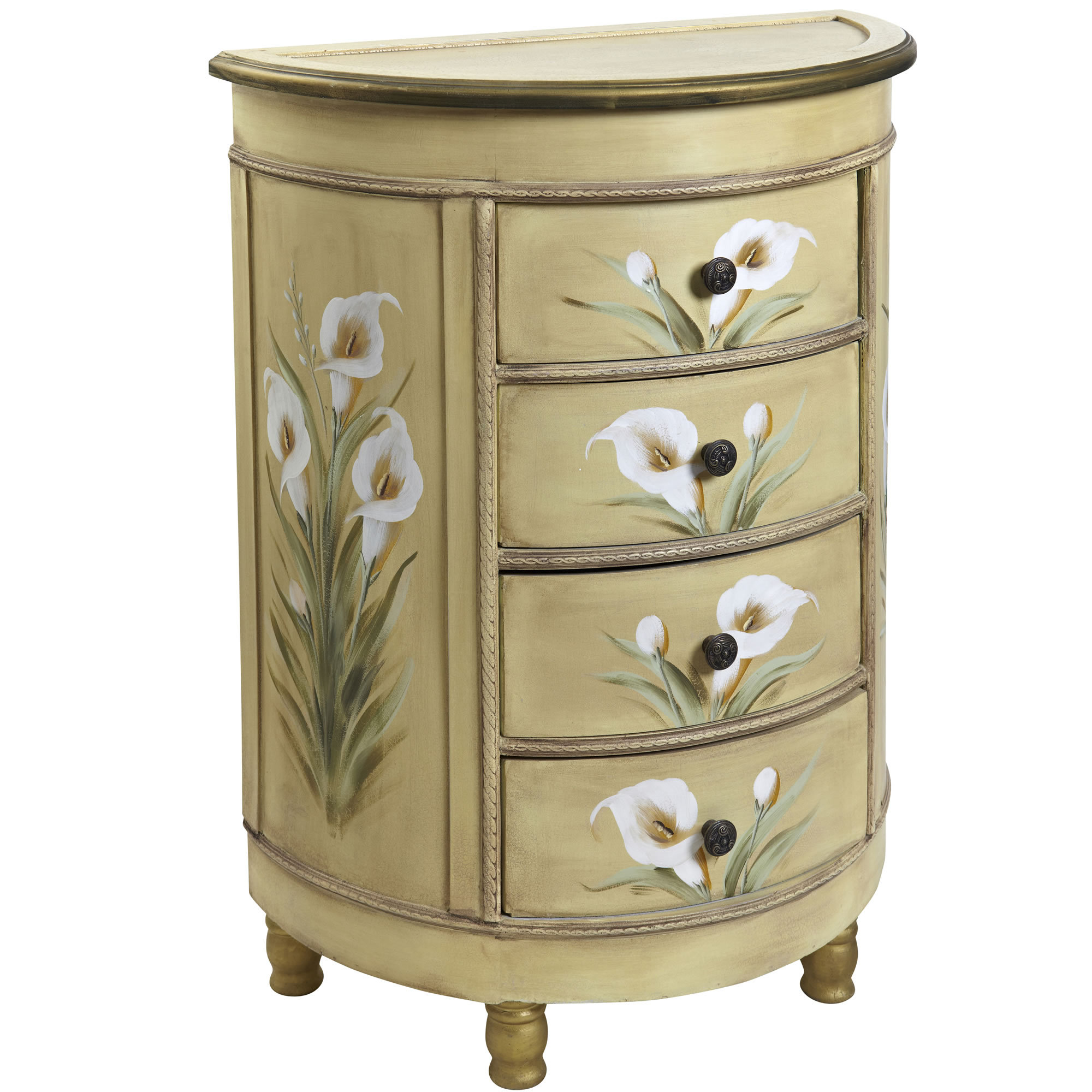 Ophelia & Co. Lenz 31.75'' Tall 4 - Drawer Half Circle Accent Chest ...