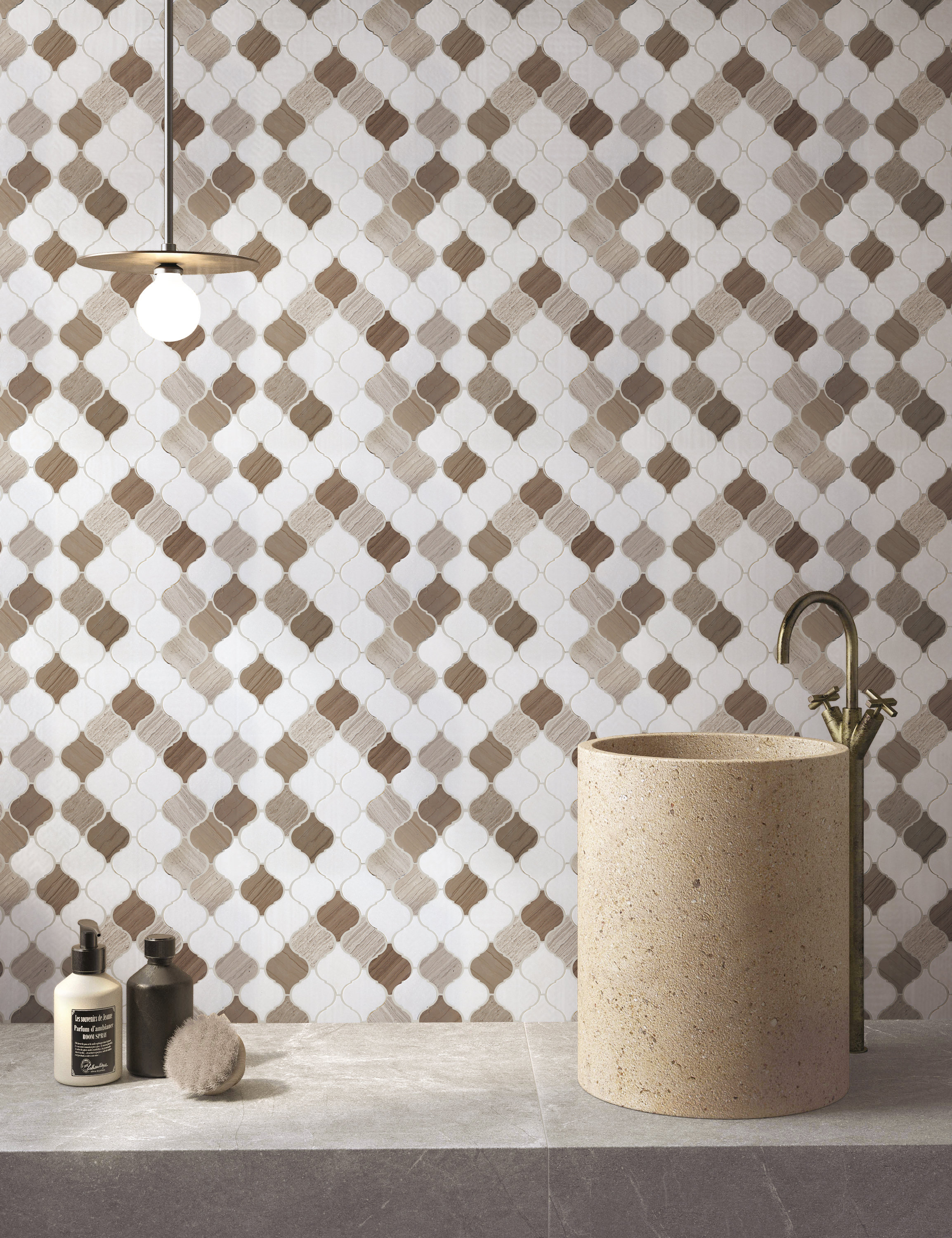 ES Stone 2.5" x 3" Marble Arabesque Mosaic Wall & Floor Tile & Reviews ...