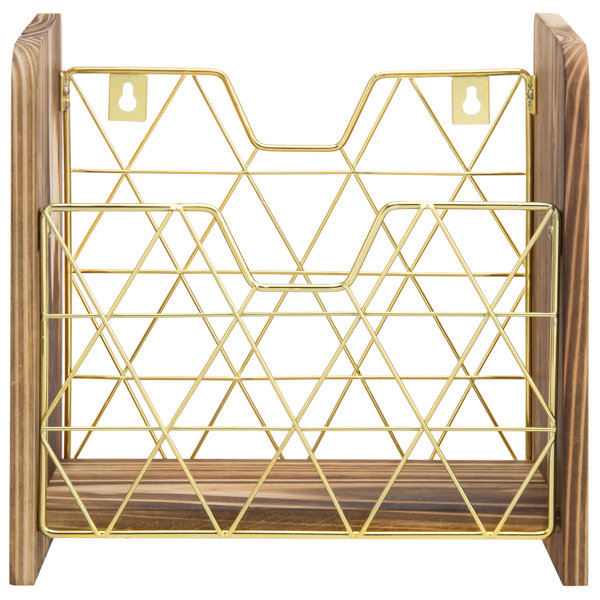 Silver-wall-magazine-rack | Wayfair