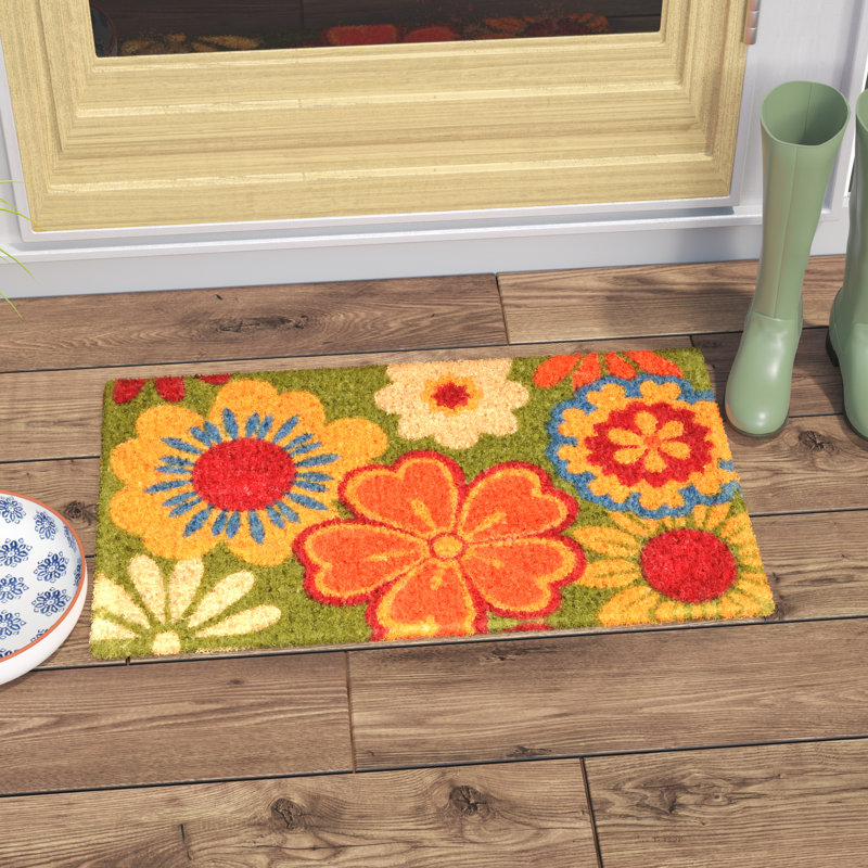 Red Barrel Studio® Fenner Summer Flower Coir 30 in. x 18 in. Outdoor ...