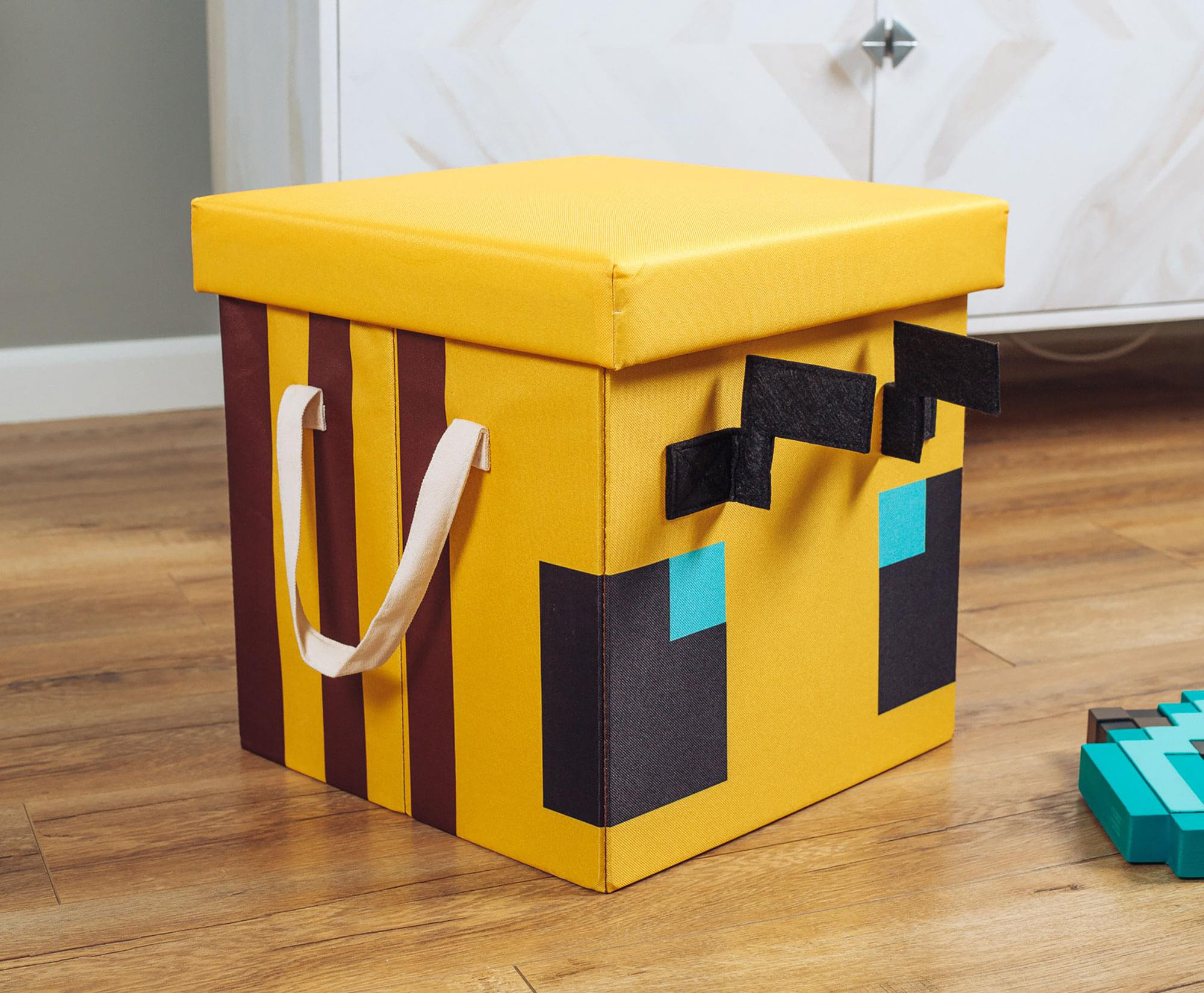 Latitude Run® Minecraft Bee Fabric Box | Wayfair