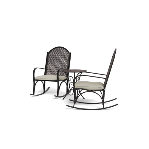 Tortuga Outdoor Metal Garden Rocker - 3Pc Set (2 rockers, 1 side table ...