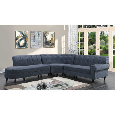 Curved Stationary Sectionals You'll Love in 2020 | Wayfair