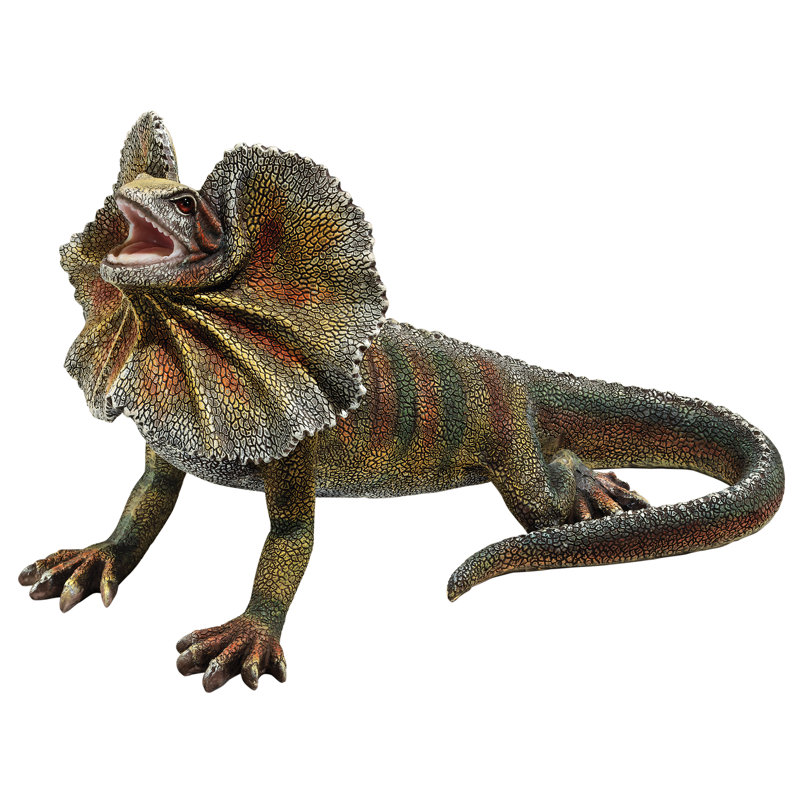 Design Toscano Frill Necked Lizard Statue & Reviews