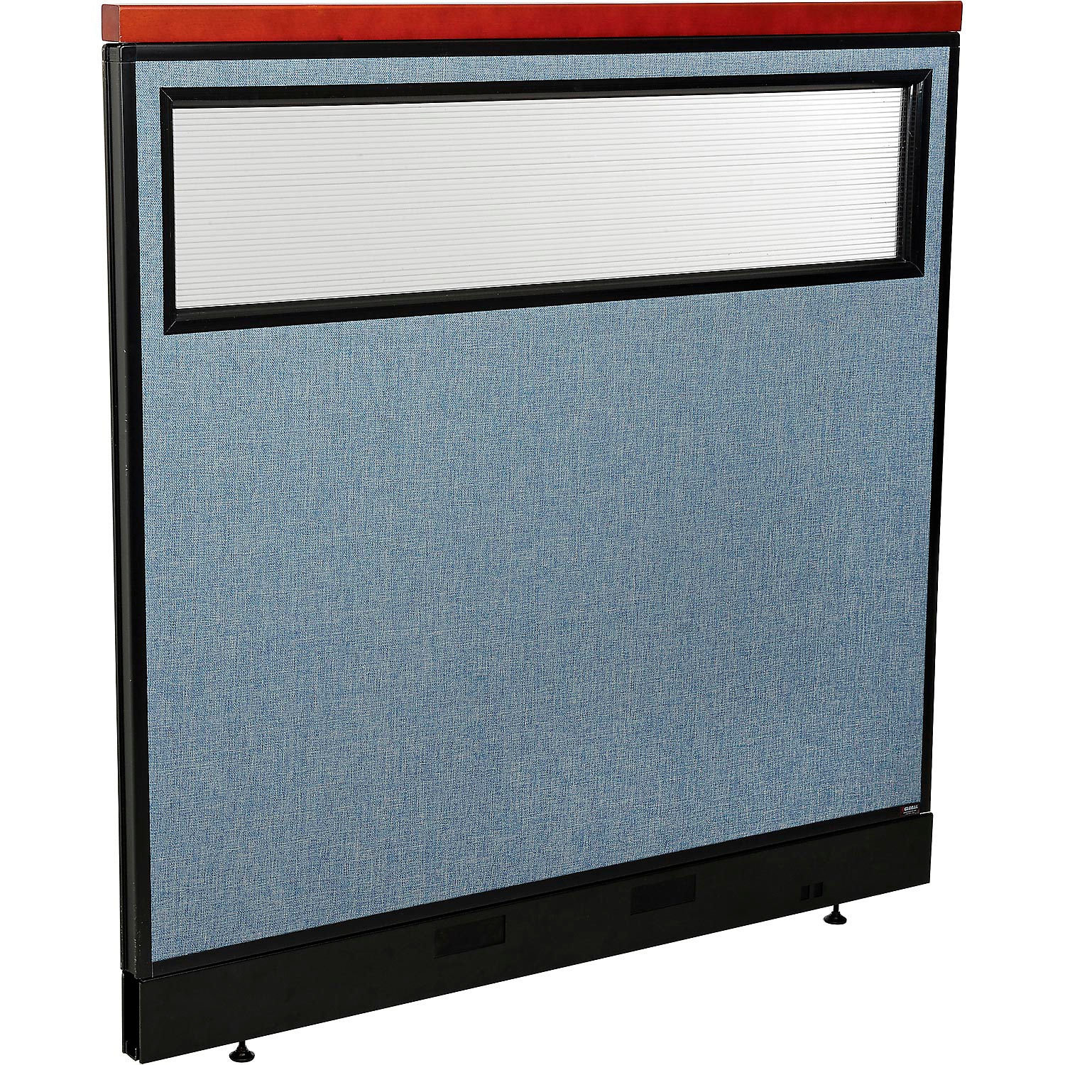 Interion Deluxe Blue Office Partition Panel With Partial Window & Pass ...