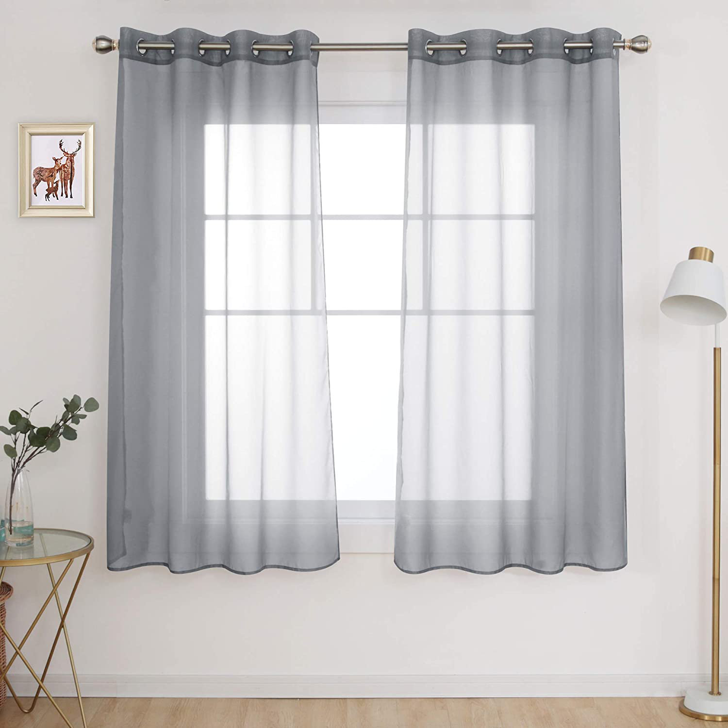 Symple Stuff Doveton Window Treatment Net Curtains Semi Transparent ...