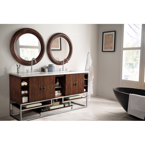 Oak Double Vanity | Wayfair