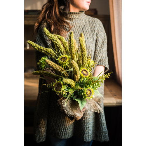 August Grove® Sunflower and Millet Mixed Floral Arrangements and ...