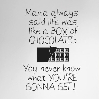 East Urban Home Mama Always Said Life Is Like a Box of Chocolates Wall ...