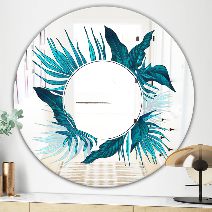 East Urban Home Tropical Leaves Traditional Accent Wall Mirror | Wayfair