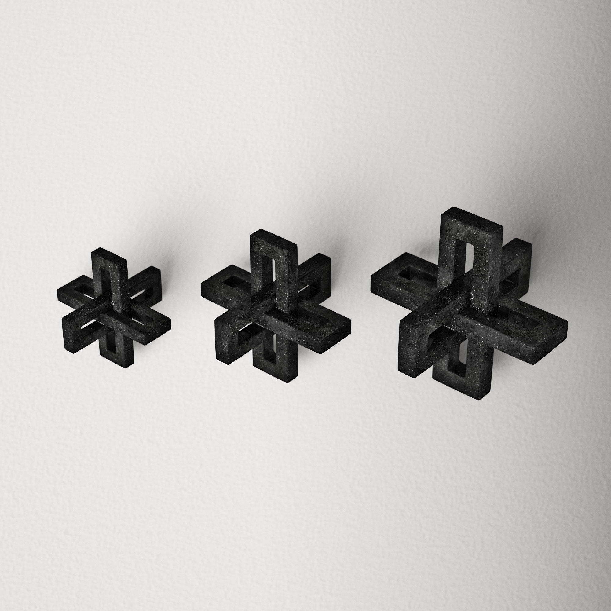 AllModern Audria 3 Piece Aleph Sculpture Set | Wayfair