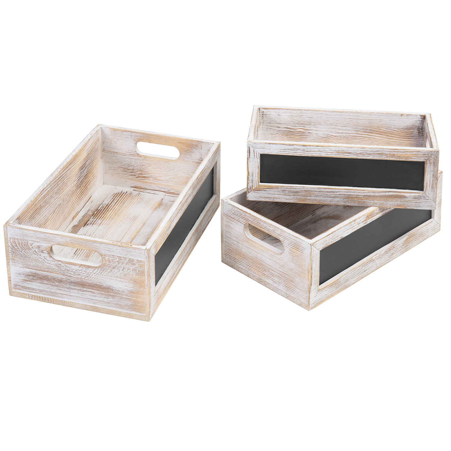 Gracie Oaks 3 Piece Solid Wood Box Set | Wayfair