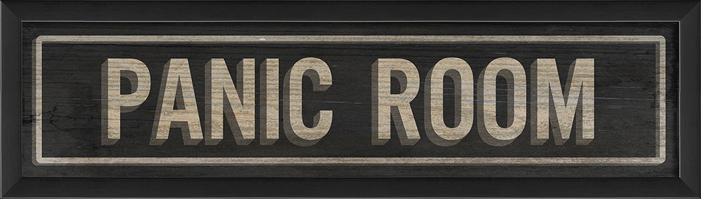 The Artwork Factory Panic Room Sign V - Picture Frame Panoramic Textual ...