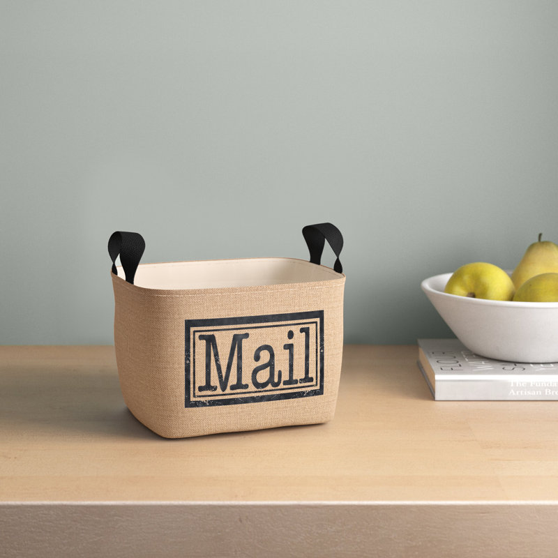 Birch Lane™ Mail Burlap Storage Fabric Bin & Reviews | Wayfair