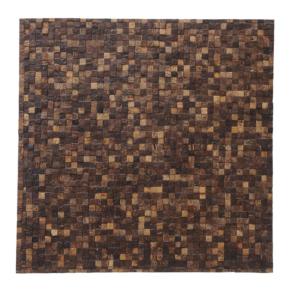 Ecotessa Artistica Coconut Shell Mosaic Tile in Fantasy Espresso | Wayfair
