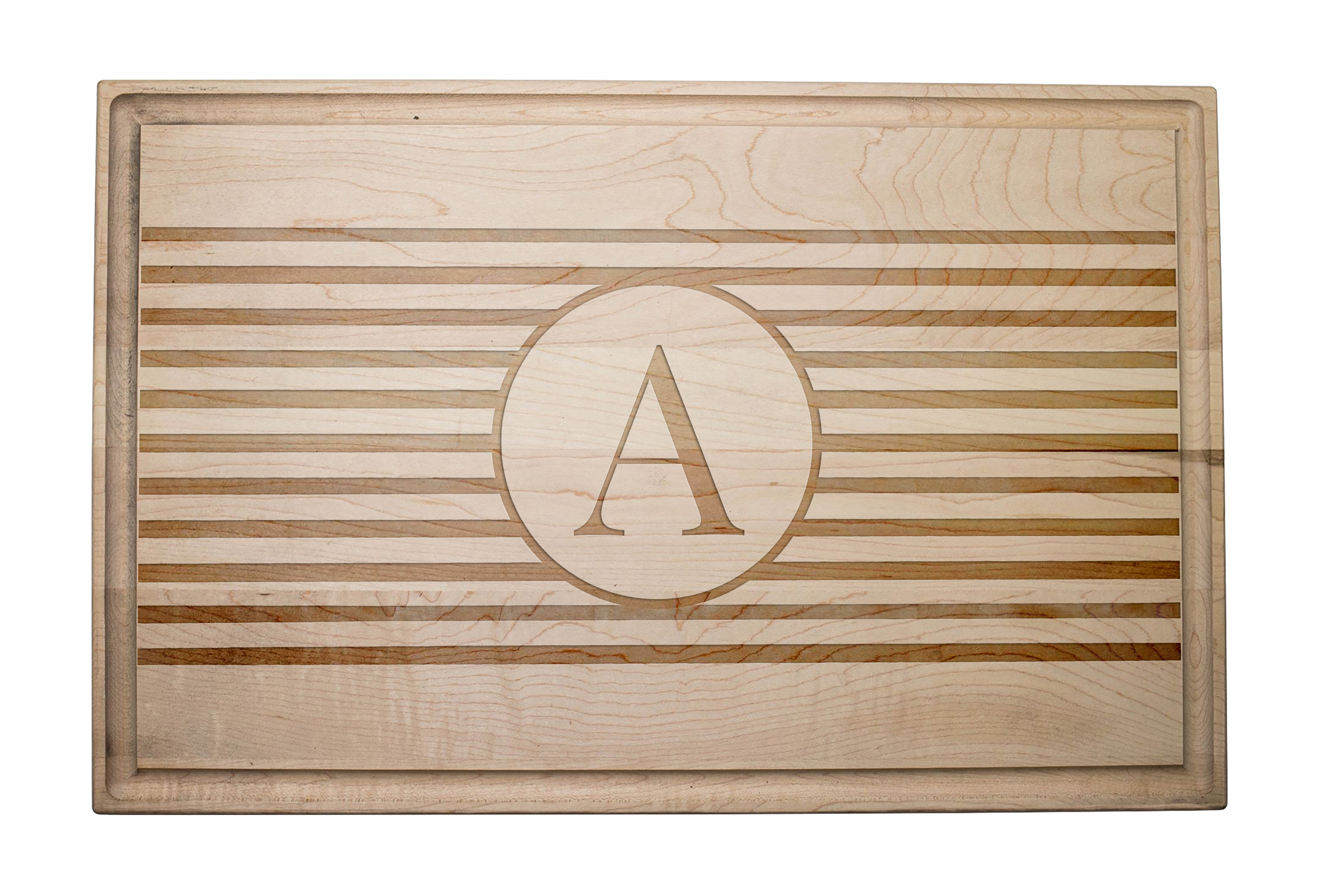 Designs Direct Creative Group Stripe Monogram - A Cutting Board | Wayfair