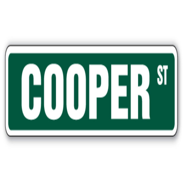 SignMission Cooper Street Sign Childrens Name Room Sign | Wayfair