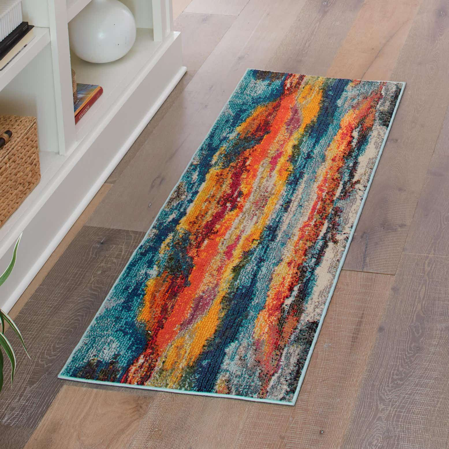 Wade Logan® Ansela Power Loom Performance Multicolor Rug | Wayfair