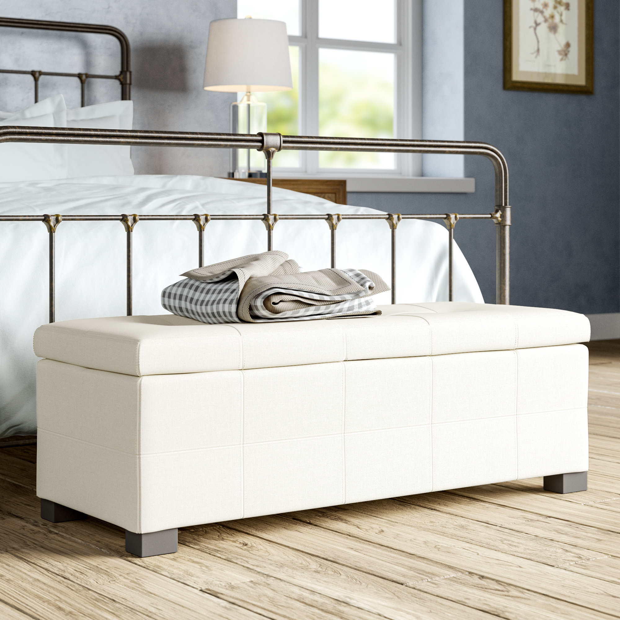 Latitude Run® Maiden Upholstered Flip top Storage Bench & Reviews | Wayfair