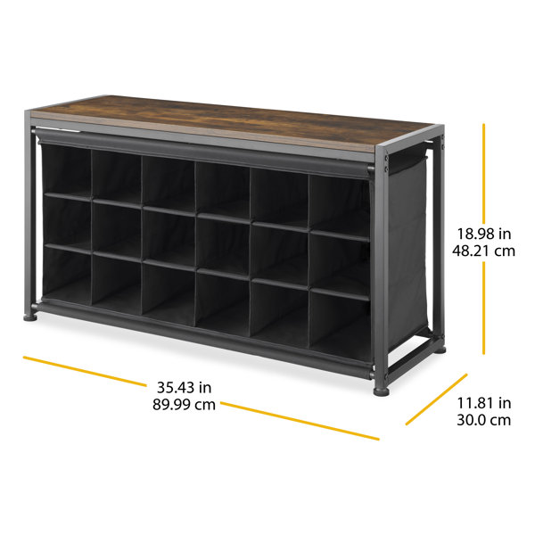 17 Stories Enneke 18 Pair Shoe Storage Bench & Reviews | Wayfair