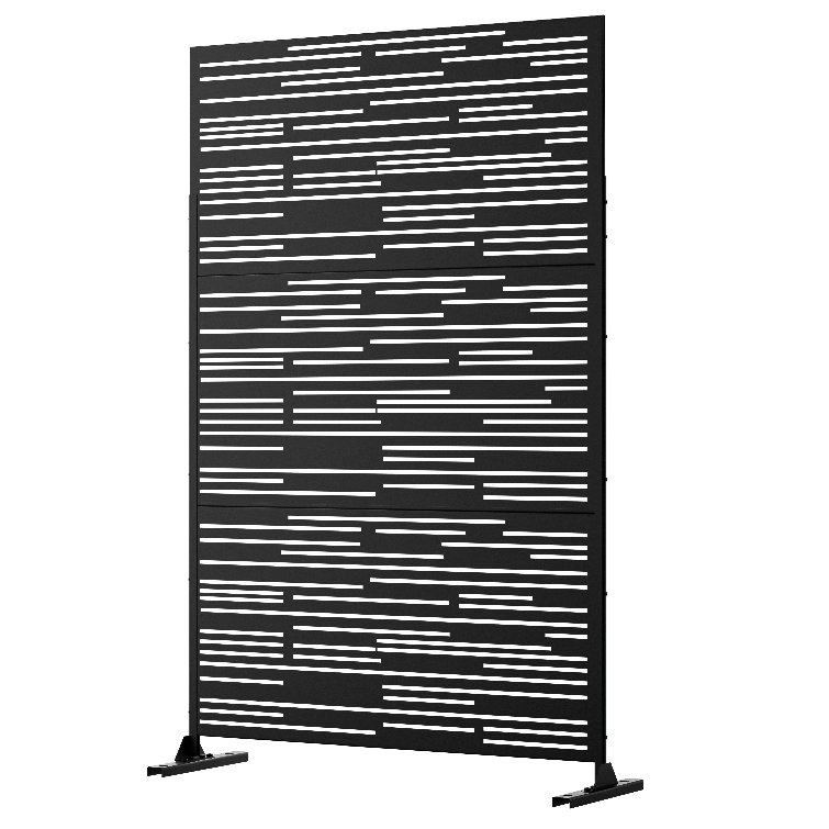 Fency 6.5 ft. H x 4 ft. W Privacy Screen Metal Fence Panel & Reviews ...