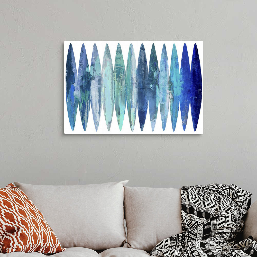 Wade Logan® Abstract Surfboards Blues by David Moore - Painting on ...