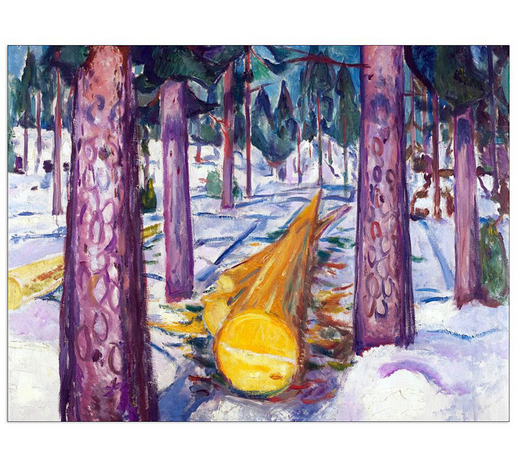 East Urban Home 'The Yellow Log' by Edvard Munch Painting Print ...