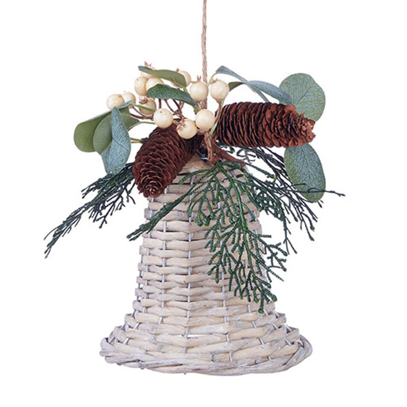 The Holiday Aisle® Wicker Bell Hanging Figurine Ornament | Wayfair