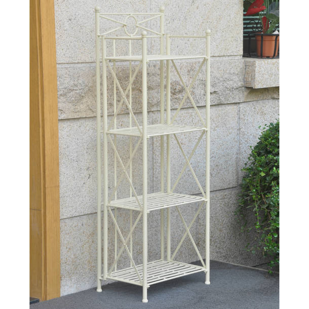 August Grove® Harwich 12'' Wrought Iron Corner Baker's Rack & Reviews ...