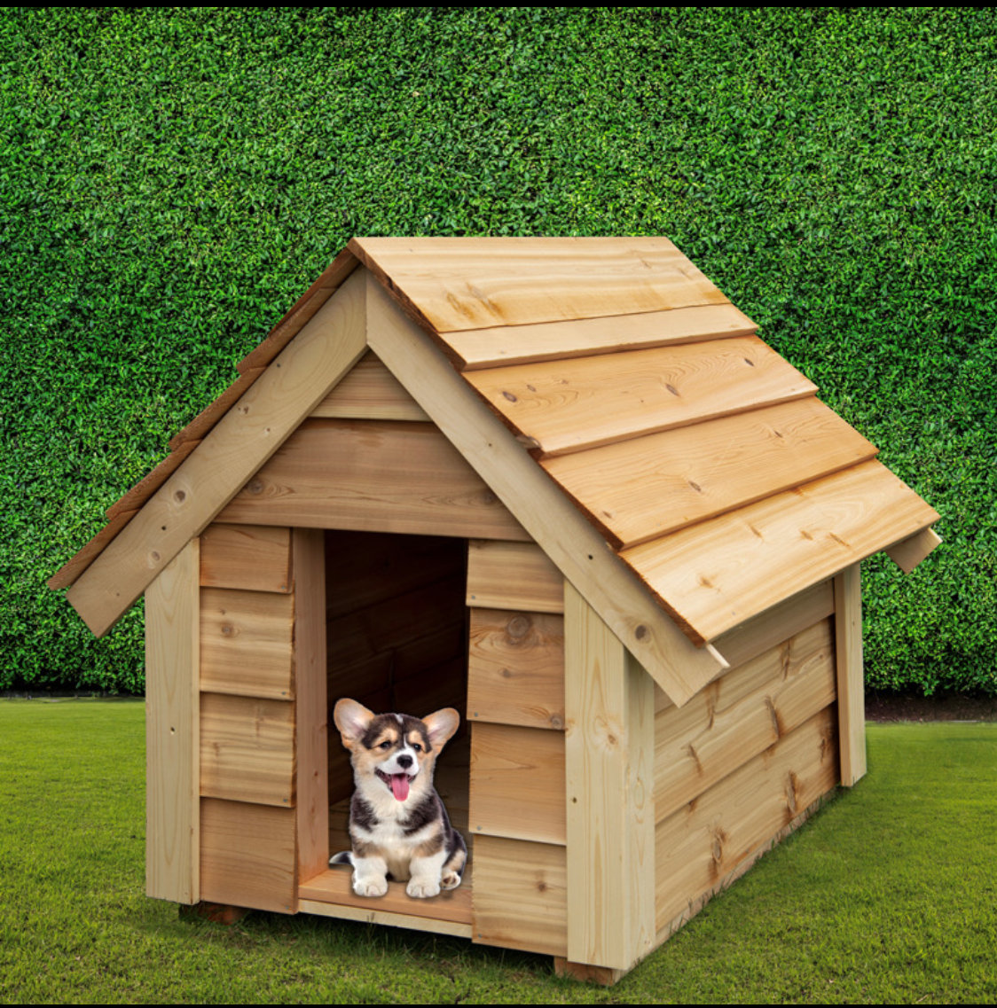 Tucker Murphy Pet™ Benedetic Light Brown Wood Dog House | Wayfair