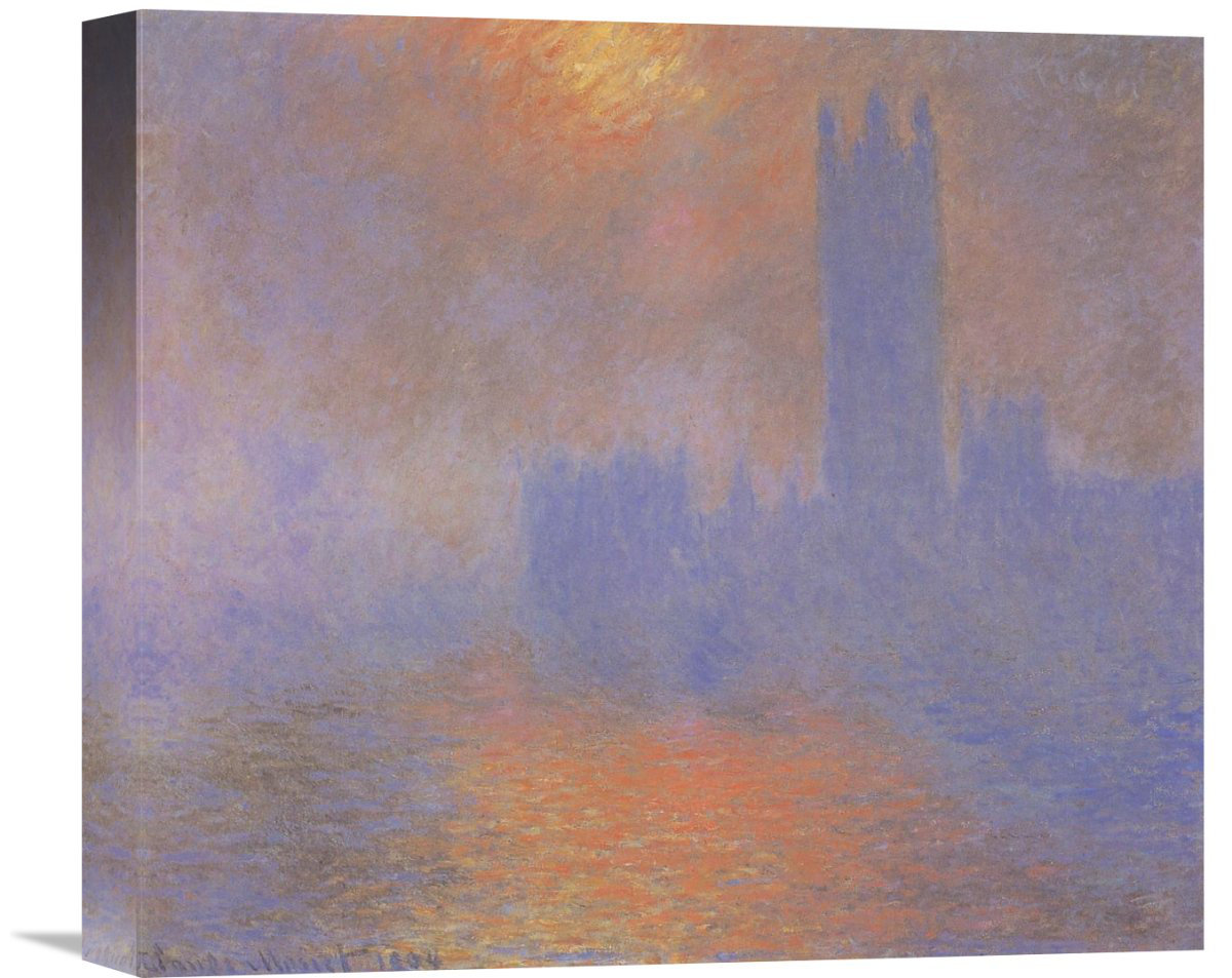 Vault W Artwork London Parliament With The Sun Breaking Through Fog by ...