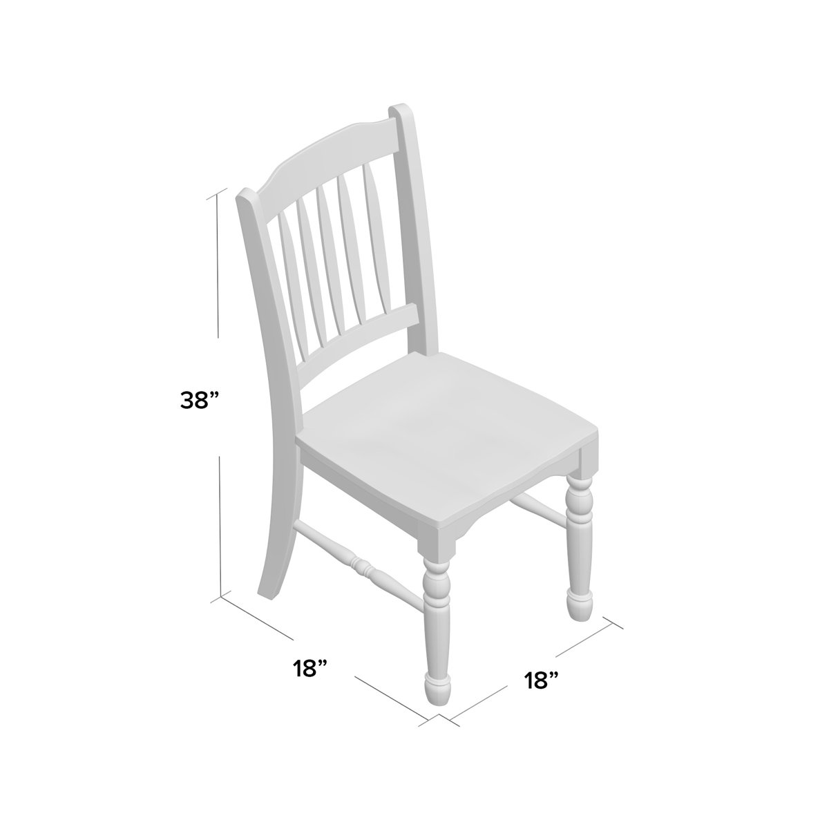 Charlton Home® Letizia Solid Wood Slat Back Side Chair in Antique Oak ...