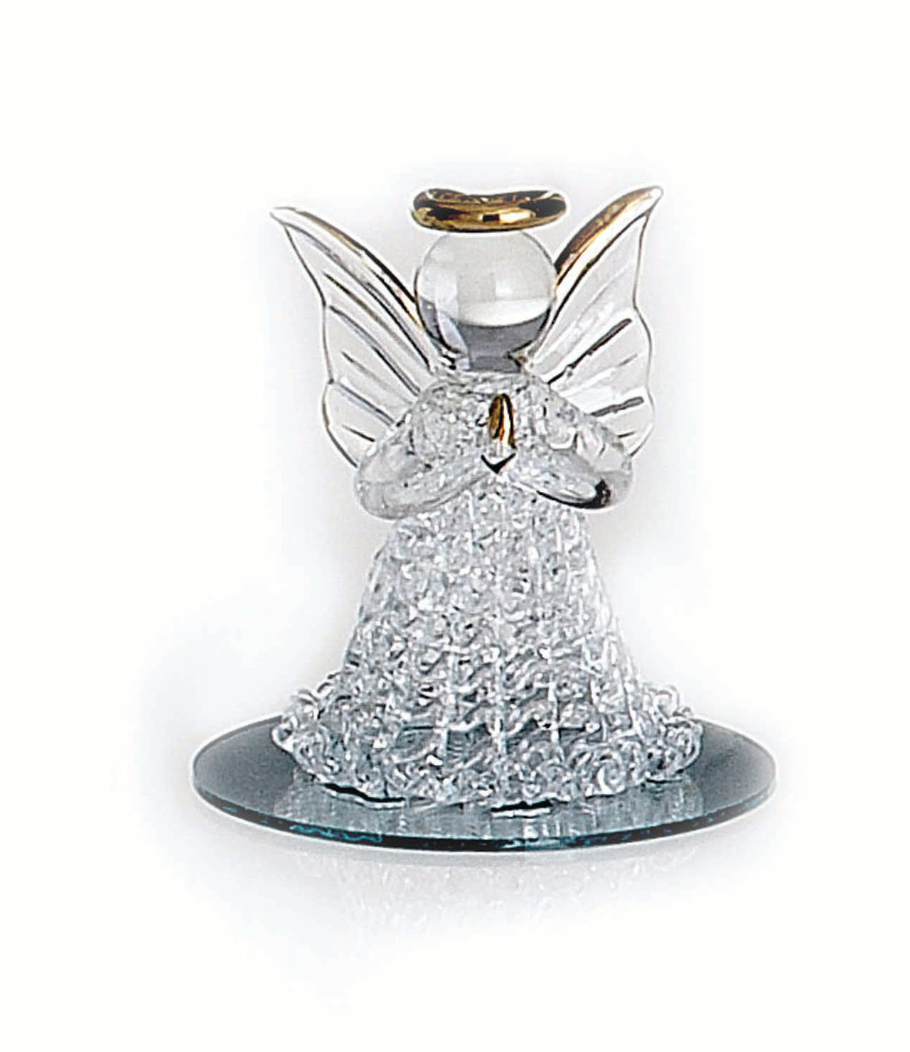House of Hampton® Caryn Spun Glass Angel Figurine | Wayfair