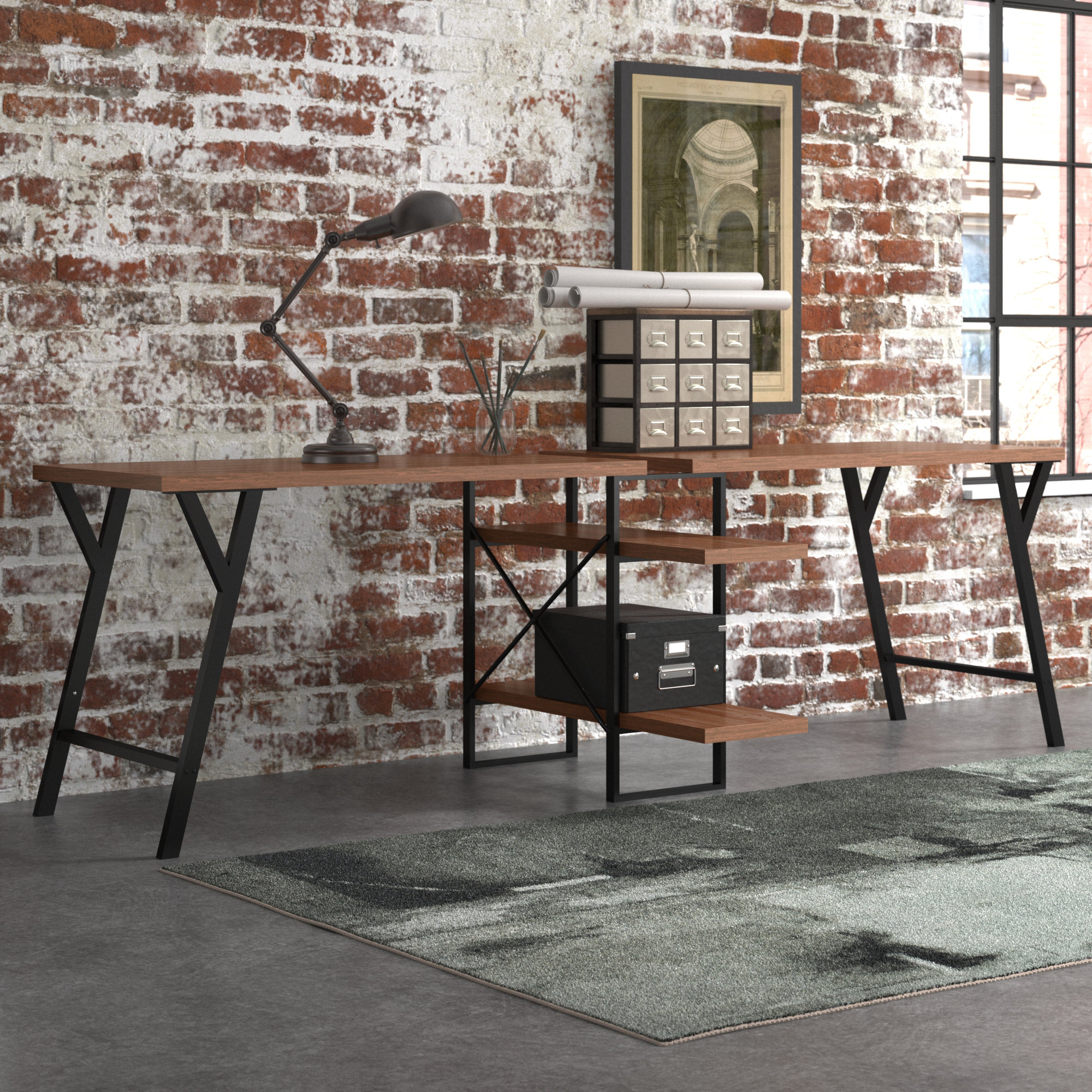 Steelside™ Aldwin Reversible Desk | Wayfair
