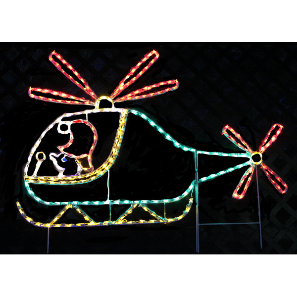 Lori's Lighted D'Lites LED Animated Elf in Helicopter Christmas Holiday ...