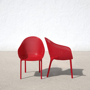 Modern Red Outdoor Dining Chairs | AllModern